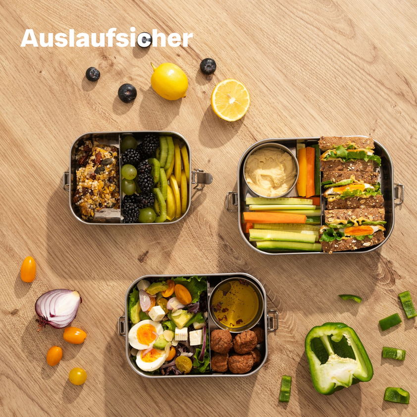 Mini-Dose aus Edelstahl - Rund mit Deckel - 100 ml