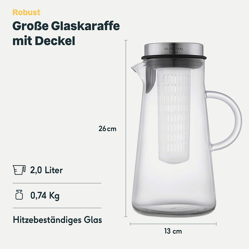 Glaskaraffe 2 L
